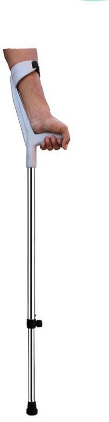 GOODMAX Surgical Grey Elbow Height Adjustable Walking Stick Walking ...