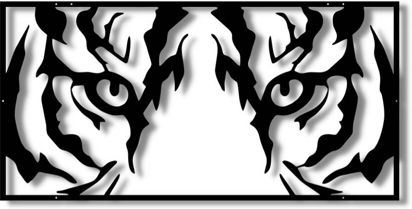 ARCTIK Metal Tiger face wall art wall hanging art for living room Price ...
