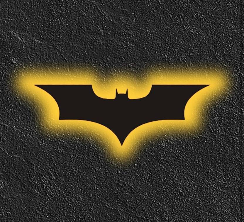 Mdg Batman Glowing Bat Symbol Wall Poster – Iconic Superhero Design for ...