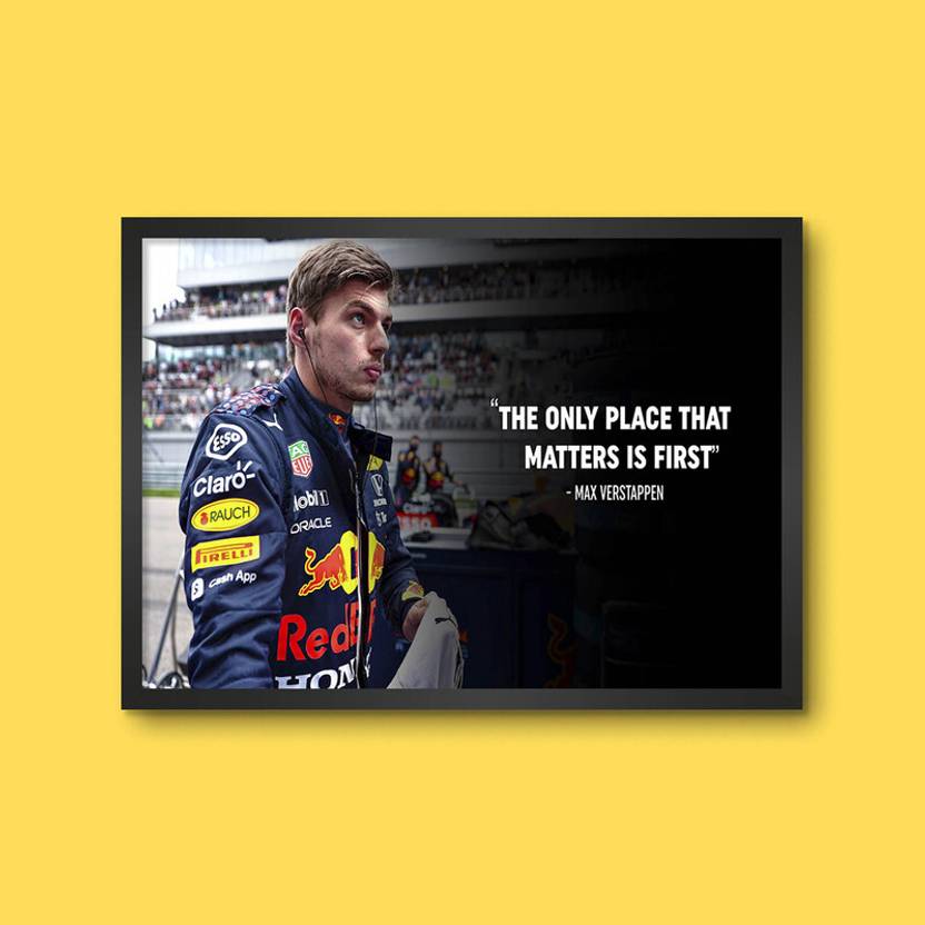LAMRON Max Verstappen Quotes Wall Decoration Art Framed Poster Price in ...