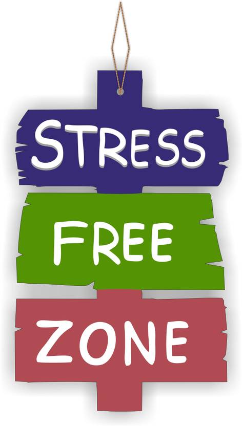 Brothers Creation Stress Free Zone Wall Hanging abstract painting for ...