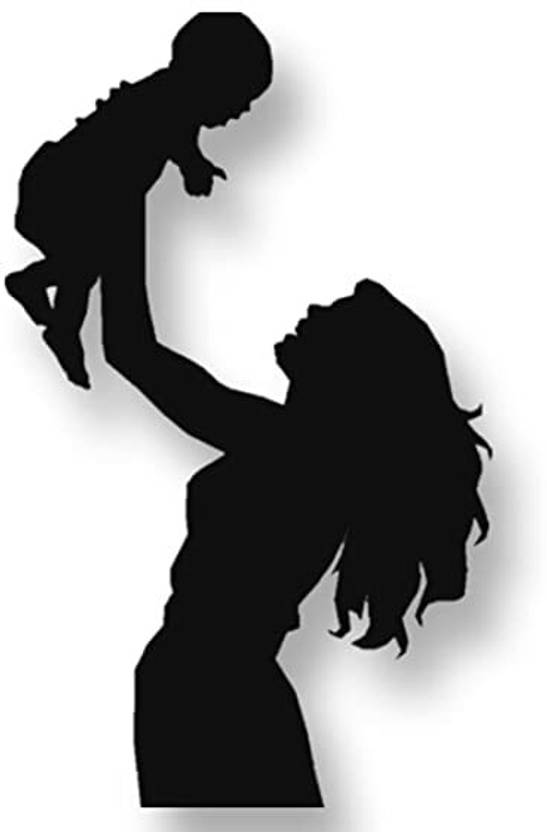 ECRAT Mother and Son Shadow Vector Art Wall Sticker Vinyl Decal 22 ...