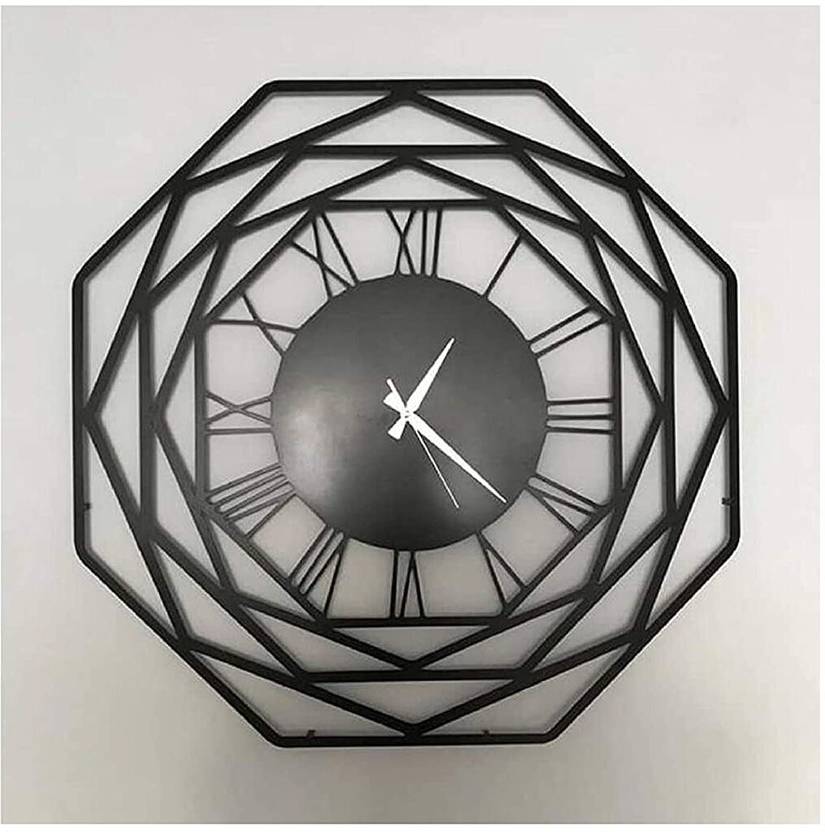 Unimos Venture Wooden Wall Clock Octagon Design Black Silent UV Style 06 Price in India - Buy ...