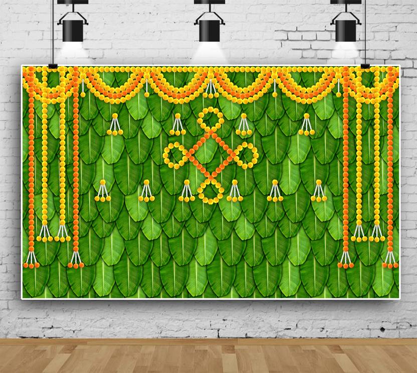VSTCREATION Backdrop decoration(5x8)feet pooja backdrop decoration ...