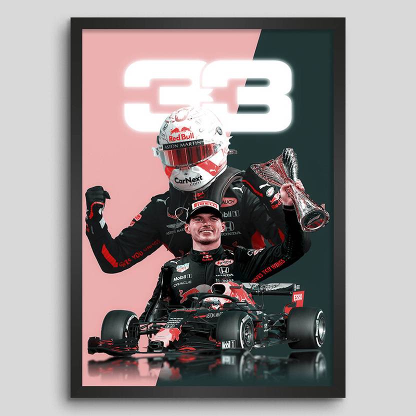 LAMRON Max Verstappen Number 33 Wall Decoration Art Framed Poster Price ...
