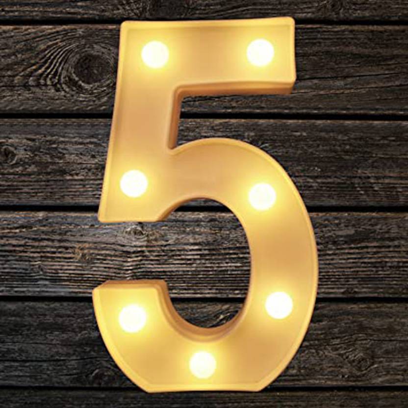 jungle gang Large Marquee Number 5, Signs for Birthday Anniversary ...