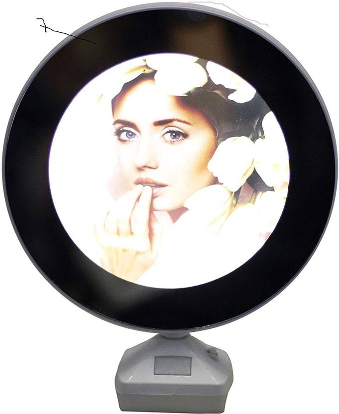 AL- FALAH MAGIC MIRROR PHOTO FRAME WITH LED LIGHT Lighted Mirror (Round ...
