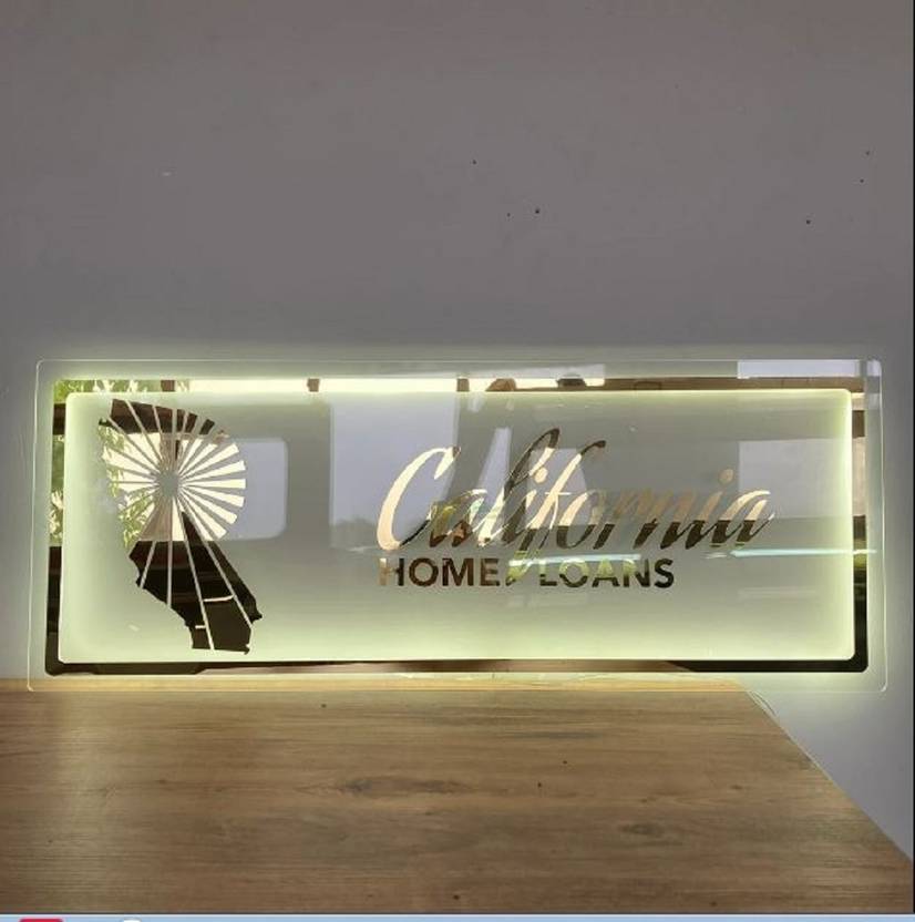 Maxclu Rectangle Business Neon Lights Logo Sign Acrylic Price in India ...