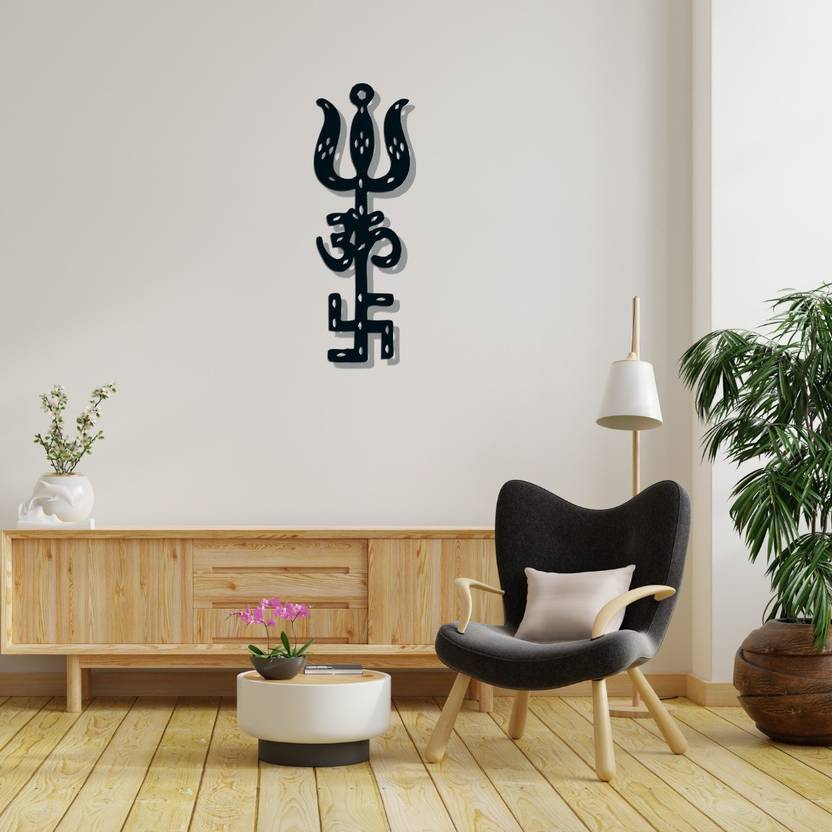 Artrooms Om Swastik Trishul Metal Wall Art - Wall Decoration | Wall ...