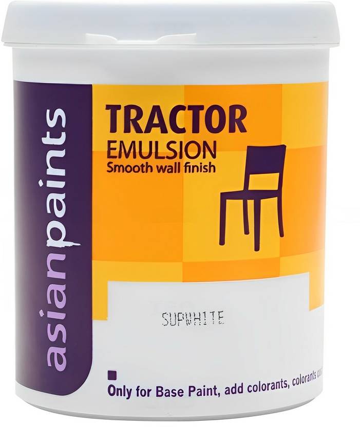 Asian Paints Tractor Emulsion Smooth wall finish White Emulsion Wall ...