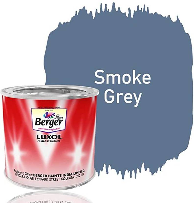 Berger Luxol Hi Gloss Metal & Wood Paint SMOKE GREY 200 ML B0BCGY85HP ...