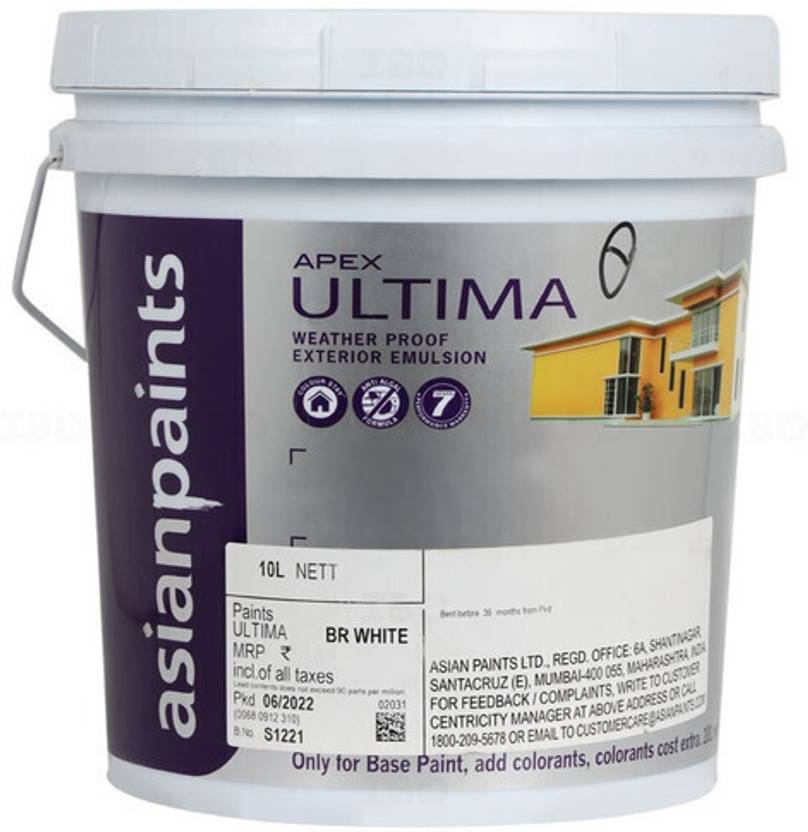 Asian Paints APEX ULTIMA EXTERIOR EMULSION WHITE Emulsion Wall Paint ...