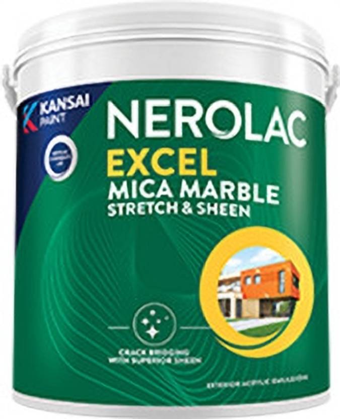 nerolac Excel Mica Marble Stretch and Sheen White Exterior Paint 10ltr ...