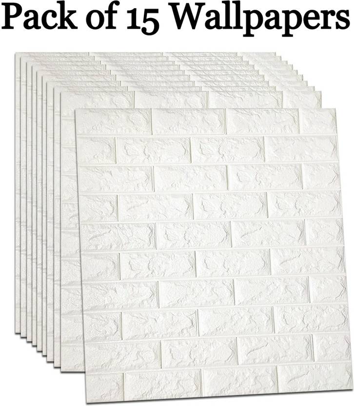 Tlismi PE Foam Wall stickers DIY 3D Brick Design Wall Panels Peel and ...