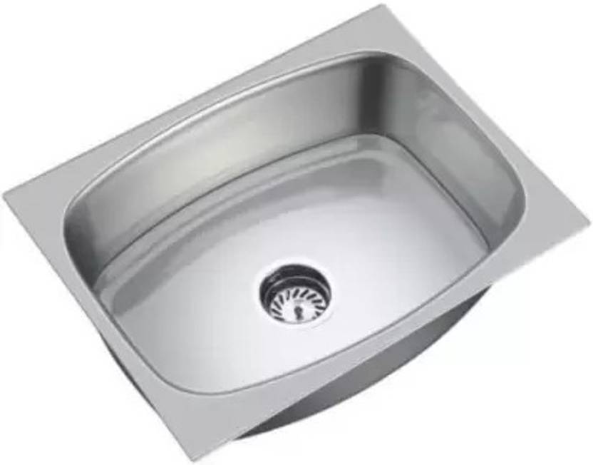 NIRALI 24 " x 18 " x 8 " Stainless Steel 304 Grade Single Bowl Kitchen ...