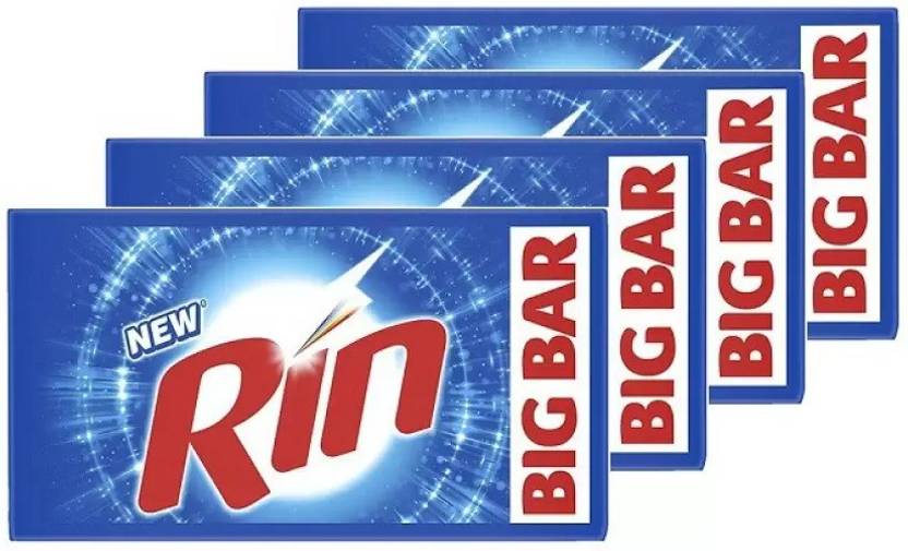 Rin Advanced big bar @250gm soap (PACK OF 4) Detergent Bar Detergent ...