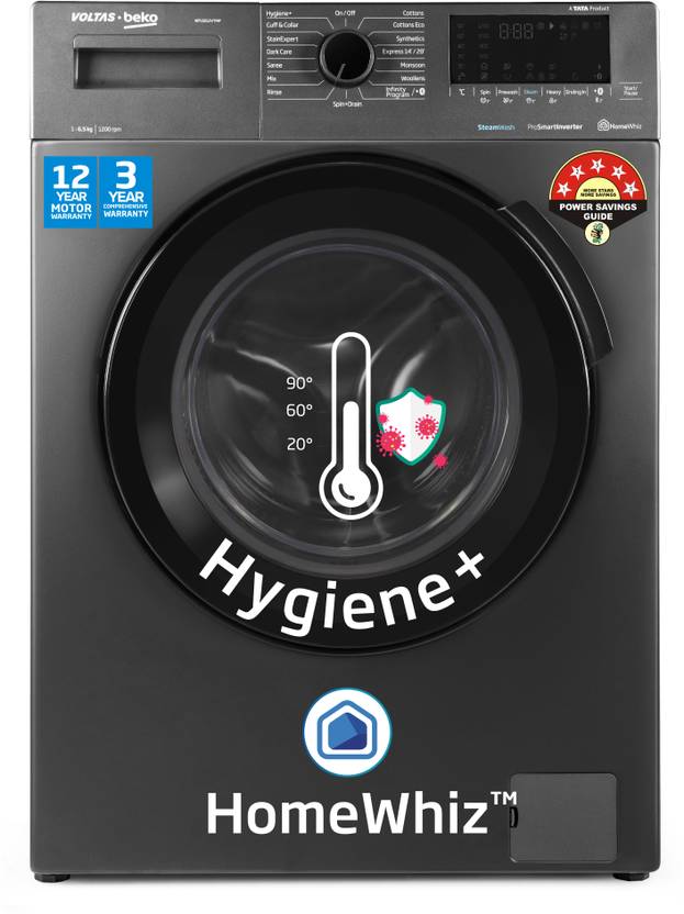 Voltas Beko by A Tata Product 6.5 kg Steam wash &Bluetooth enabled ...