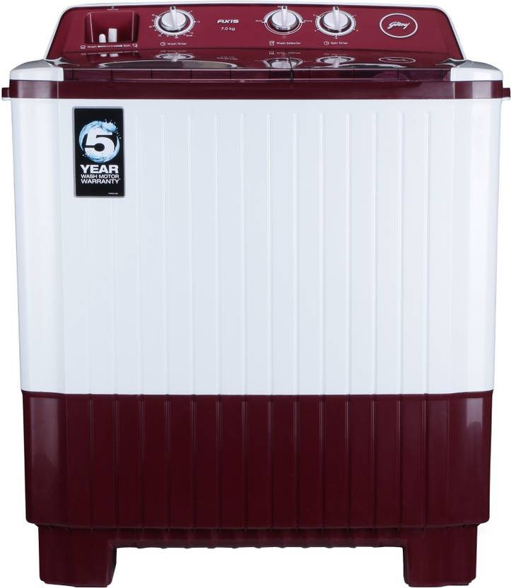 Godrej 7 kg Semi Automatic Top Load Washing Machine White, Maroon Price ...
