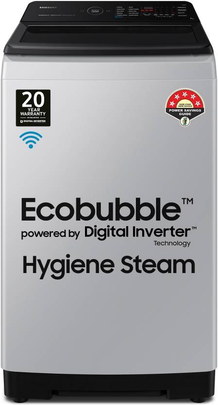 SAMSUNG 7 kg 5 star, Ecobubble, Wi-Fi, Digital Inverter,Hygiene Steam ...