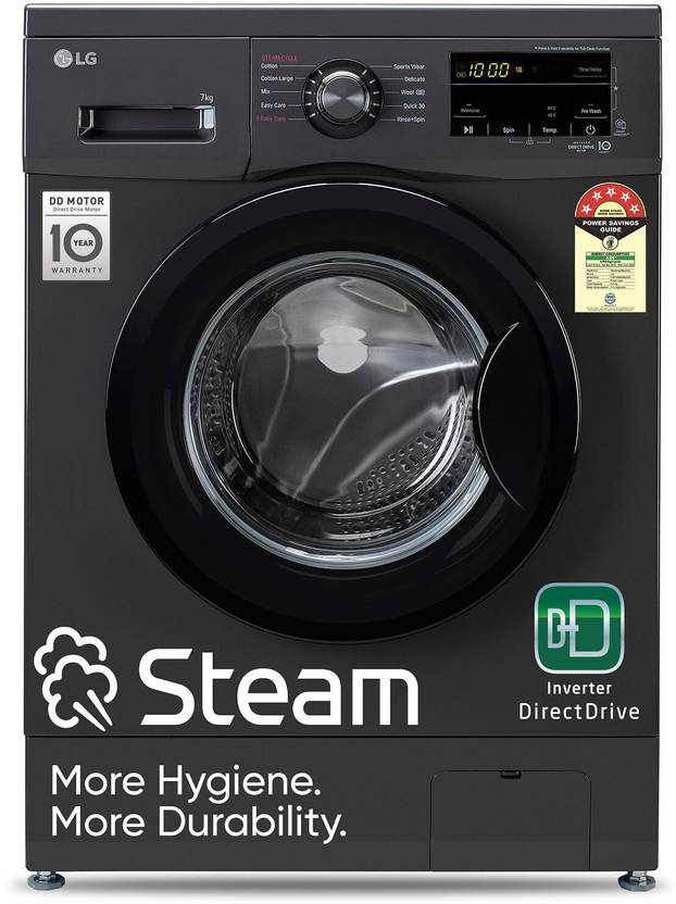 LG 7 kg 5 Star with Steam, Inverter Direct Drive Technology, 6 Motion ...