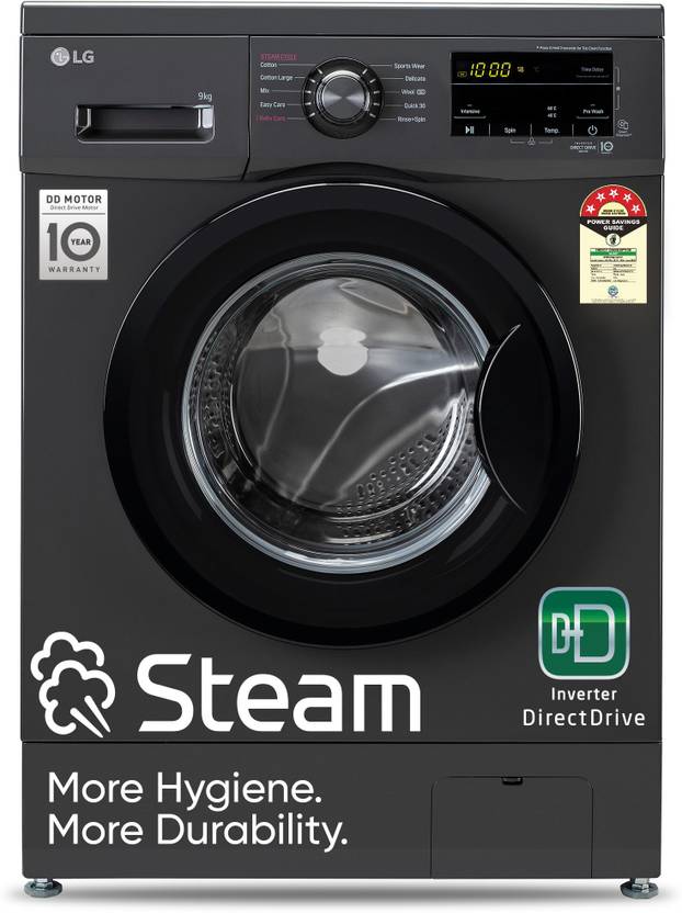 LG 9 kg 5 Star with Steam, Inverter Direct Drive, 6 Motion Direct Drive ...