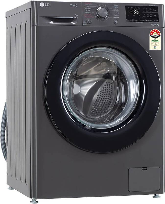 LG 7 kg with Steam AI Direct Drive Technology Fully Automatic Front Load Washing Machine with In ...