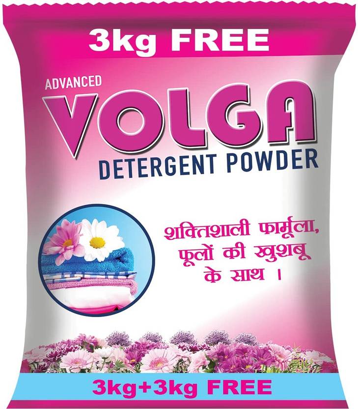 Volga Detergent Powder (3KG + 3KG FREE) Washing Powder with POWERFUL ...