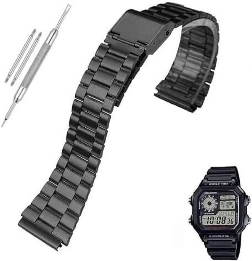 LUBA HIMT Double Lock Chain Strap Compatible With CASIO AE-1200WH AE ...