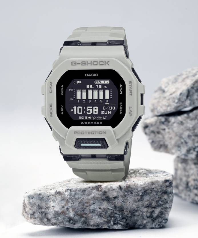 CASIO GBD-200UU-9DR G-Shock Dial White Resin Strap Digital Watch - For Men - Buy CASIO GBD-200UU ...