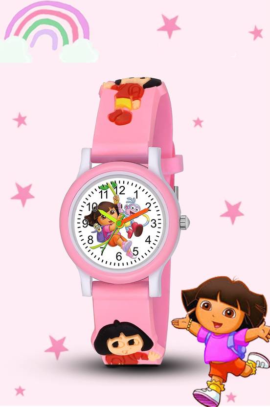 ROZHOK Pink Dora cartoon character perfect watch for kids Analog Watch ...