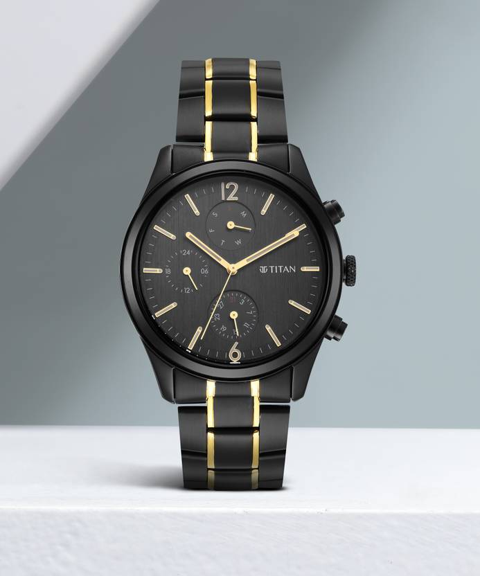 Titan 1805KM03 Neo Black & Gold Analog Watch - For Men - Buy Titan ...