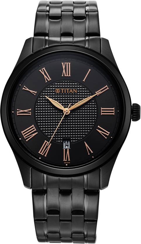 Titan Neo Roman Titan Neo Roman Quartz with Black Dial Black Stainless ...