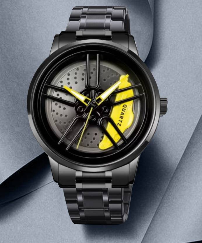 SHEEEN Spinning car wheel rotating gyro wrist watch Car wheel watch ...