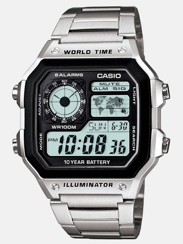CASIO AE-1200WHD-1AVDF Youth ( AE-1200WHD-1AVDF ) Digital Watch - For ...