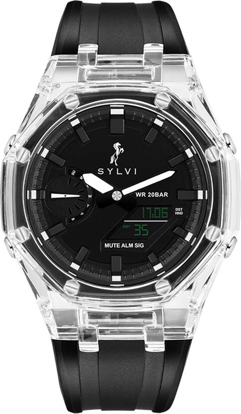 Sylvi Rig One'O One Waterproof Formal Unique Black Dial Branded Watch ...