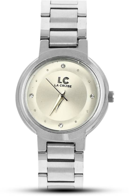 La Cruise La Cruise Stainless Steel Silver Dial Women Analogue Watch ...