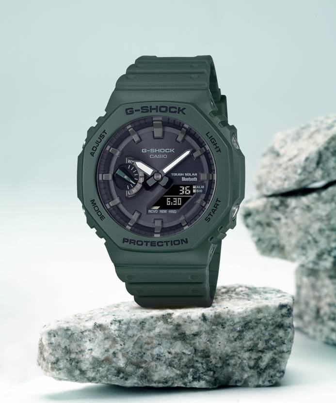CASIO GA-B2100-3ADR G-Shock Bluetooth Connect Carbon Core Guard Analog-Digital Watch - For Men ...