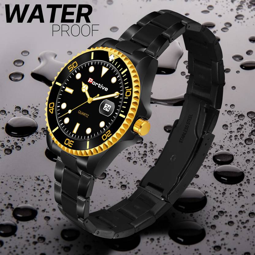 Portive 3006_PLAIN_BLACK 3006 Analog Watch - For Men - Buy Portive 3006 ...
