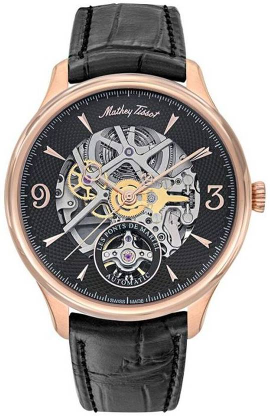 Mathey-Tissot MC1886SKPN Automatic Skeleton Black Dial Swiss Made ...