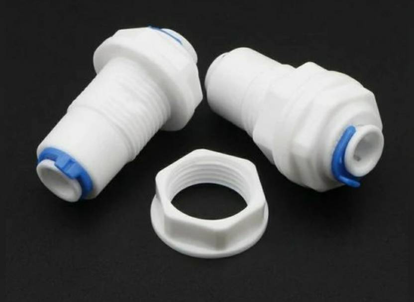 AQUA RO Water Tube Fitting,Bulkhead Connector,Quick Connect Solid ...
