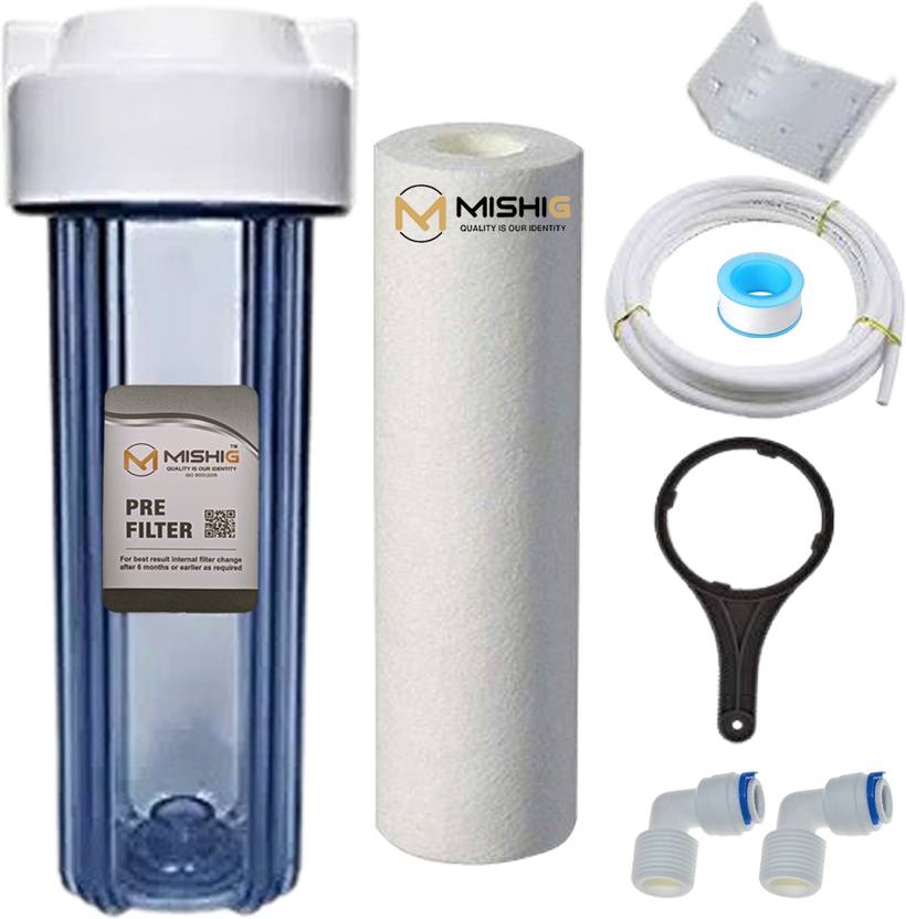 MISHIG Transparent Heavy Duty RO Pre Filter Housing with PP Spun ...