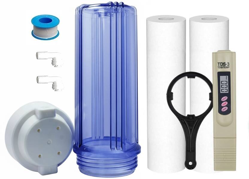 dhruv hub 10 Inch Housing Crystal Clear Transparent Filter Set with TDS ...