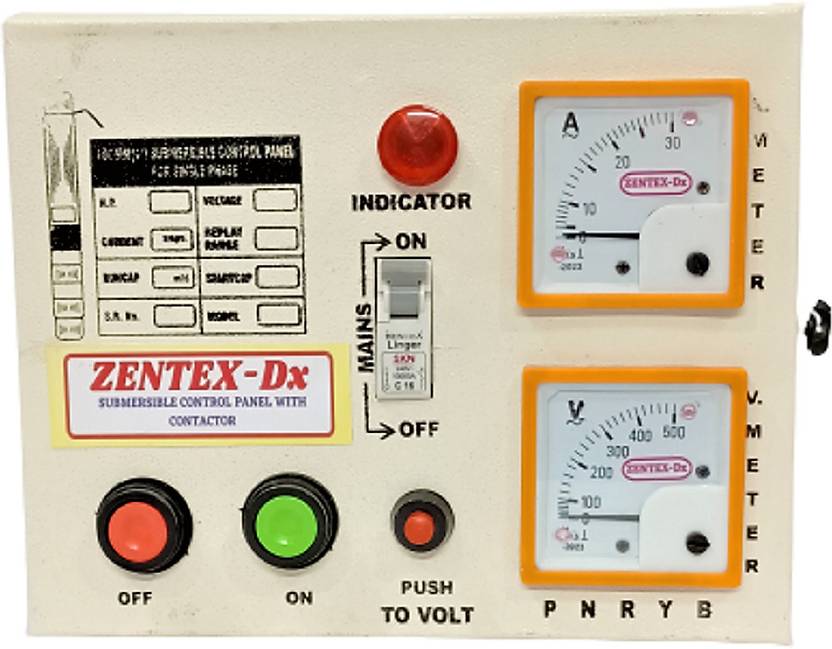 Ambika Sales ZENTEX-Dx 1 HP AUTO CUT CONTACTOR PANEL Submersible Water ...
