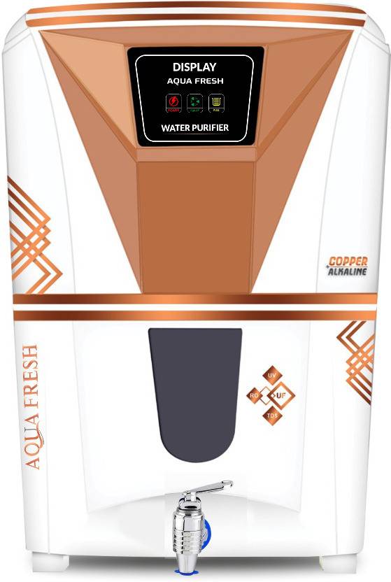 Aqua Fresh Crystal WH LED+COPPER+RO+UV+TDS 12 L electric borewell water ...