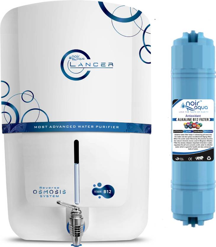 Noir Aqua Lancer Premium RO Water Purifier With B12 Alkaline 8 Stages ...
