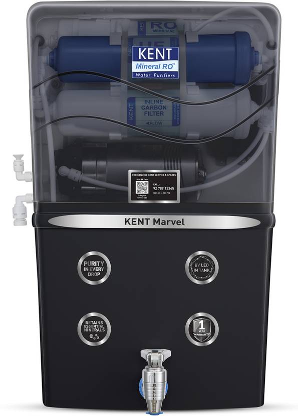 KENT Marvel (111166B) 8 L RO + UF + TDS Control + UV LED Water Purifier - KENT : Flipkart.com