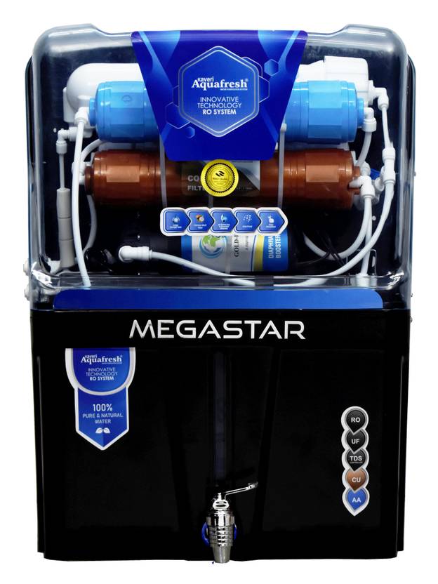 Kaveri AquaFresh BLACK Megastar Model With Alkaline and copper filter ...