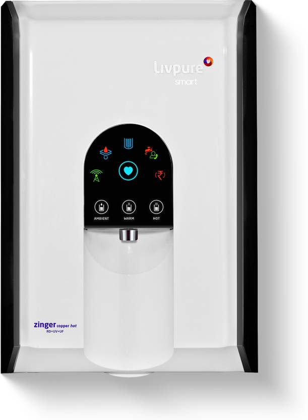 LIVPURE Rental Model LIV 3M ZINGER-HOT 6.5 L RO + UV + UF + Copper ...