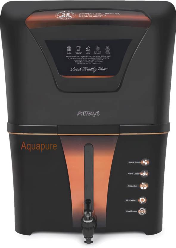 Always Aquapure Zinc Copper Alkaline RO with 12 L RO + UV + UF + Copper ...