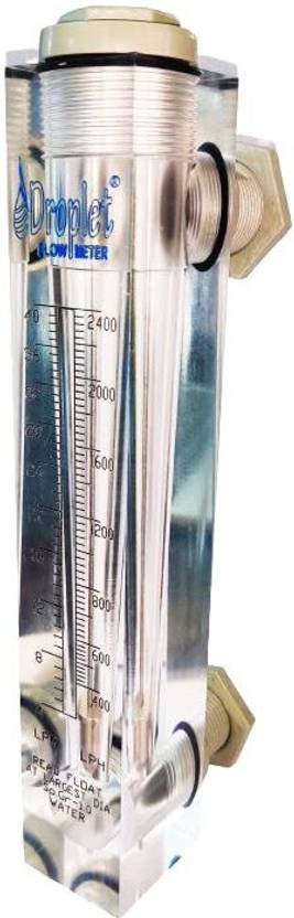 Droplet RO Water Flowmeter in two units 2400 LPH / 40 LPM With 3/4 inch ...
